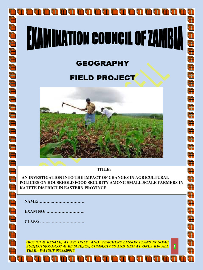 Gce & G12 Geog Field Projects Covers | PDF | Natural Environment | Environment