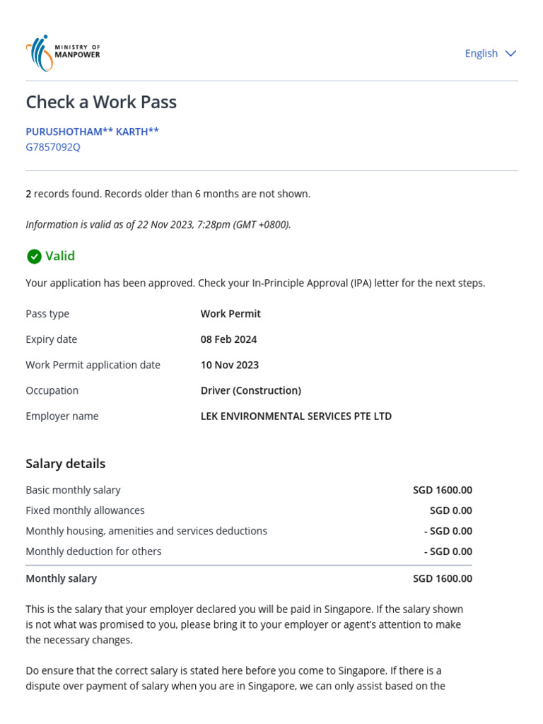 MOM - Check A Work Pass | PDF