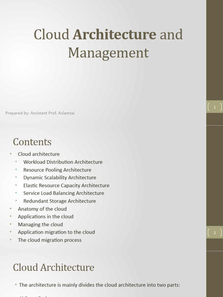 Cloud Architecture Management-2 | PDF | Cloud Computing | Scalability