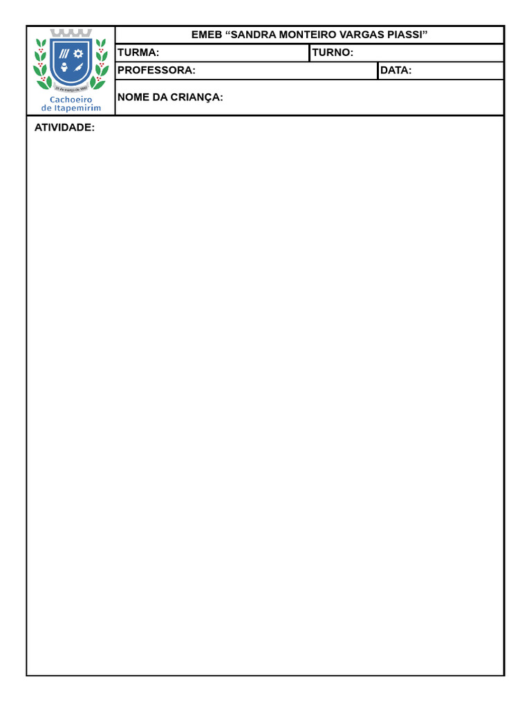 Modelo - Cabeçalho - Atividade | PDF Modelo - Cabeçalho - Atividade | PDF