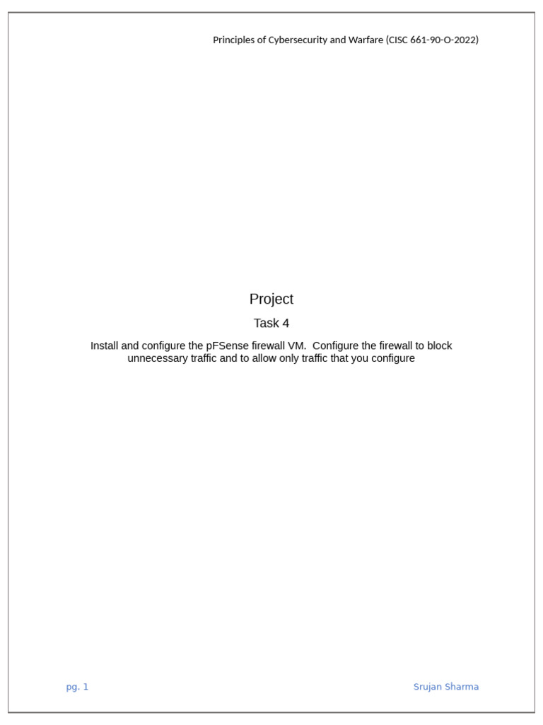 Project Task 4 | PDF | Firewall (Computing) | Telecommunications