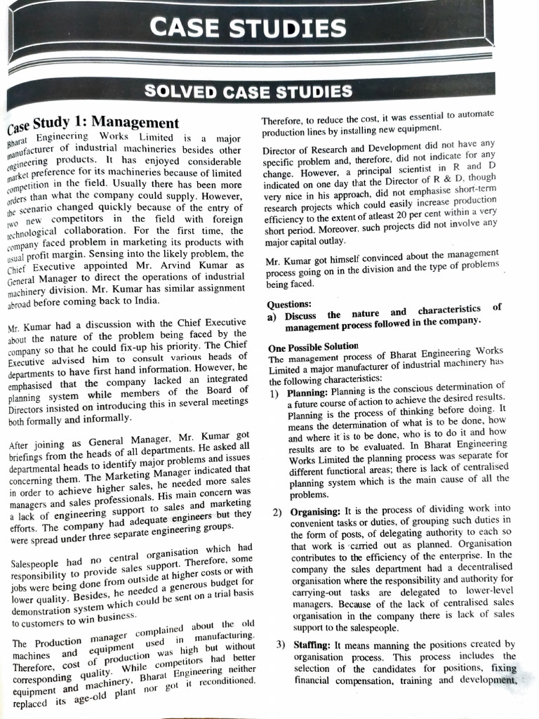Bharat Engineering's Management Challenges | PDF | Sales | Marketing