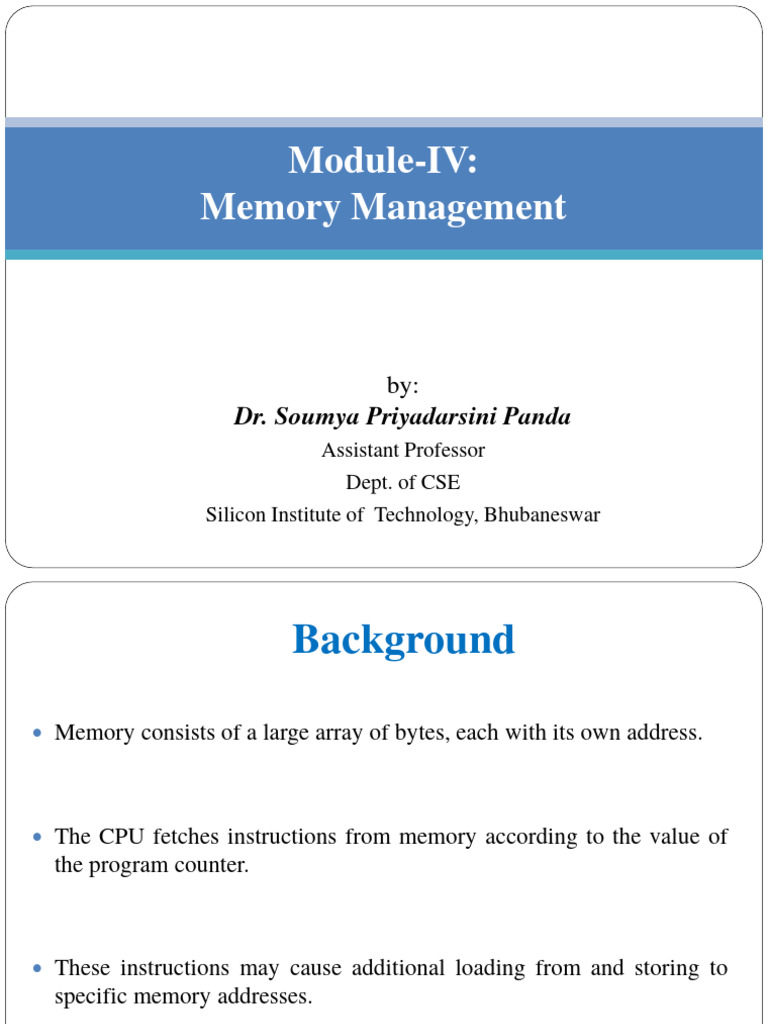 OS Module IV | PDF | Computer Data Storage | Process (Computing)