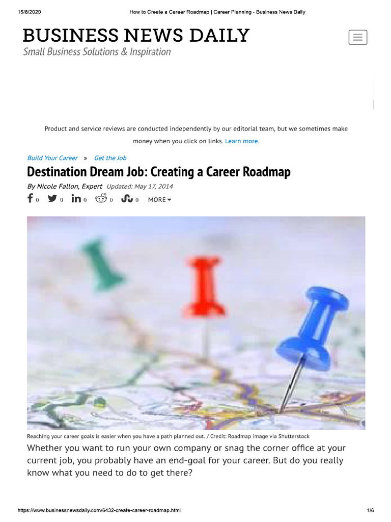 How To Create A Career Roadmap Career Planning Business News Daily