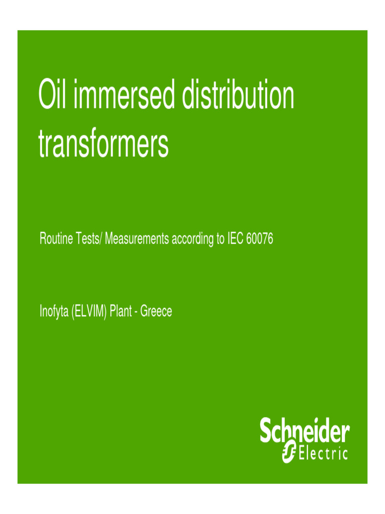IEC 60076 Routine Tests for Transformers | PDF | Transformer ...