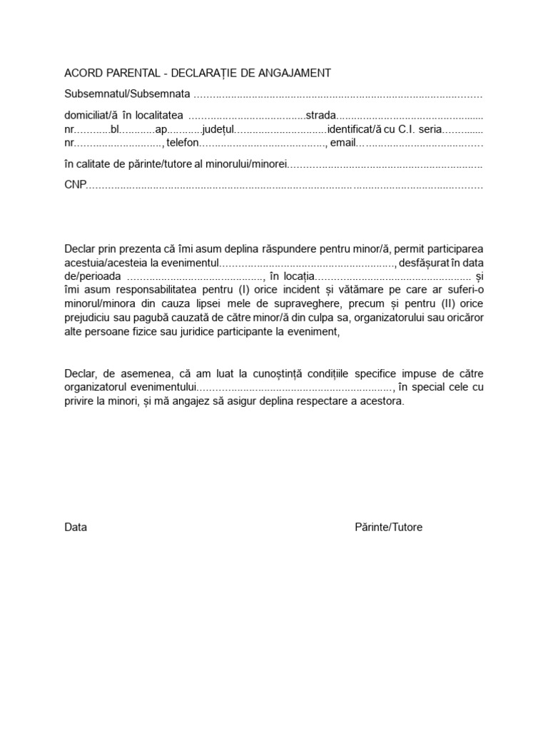 Acord Parental | PDF