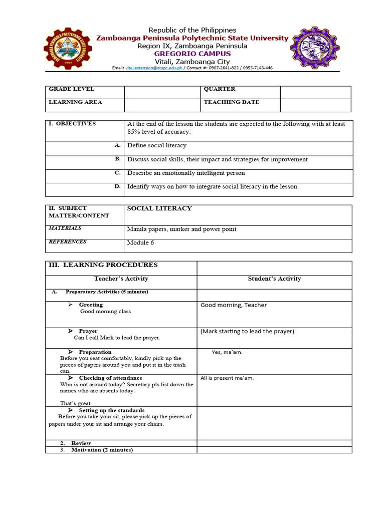 Final Lesson Plan | PDF | Emotional Intelligence | Empathy