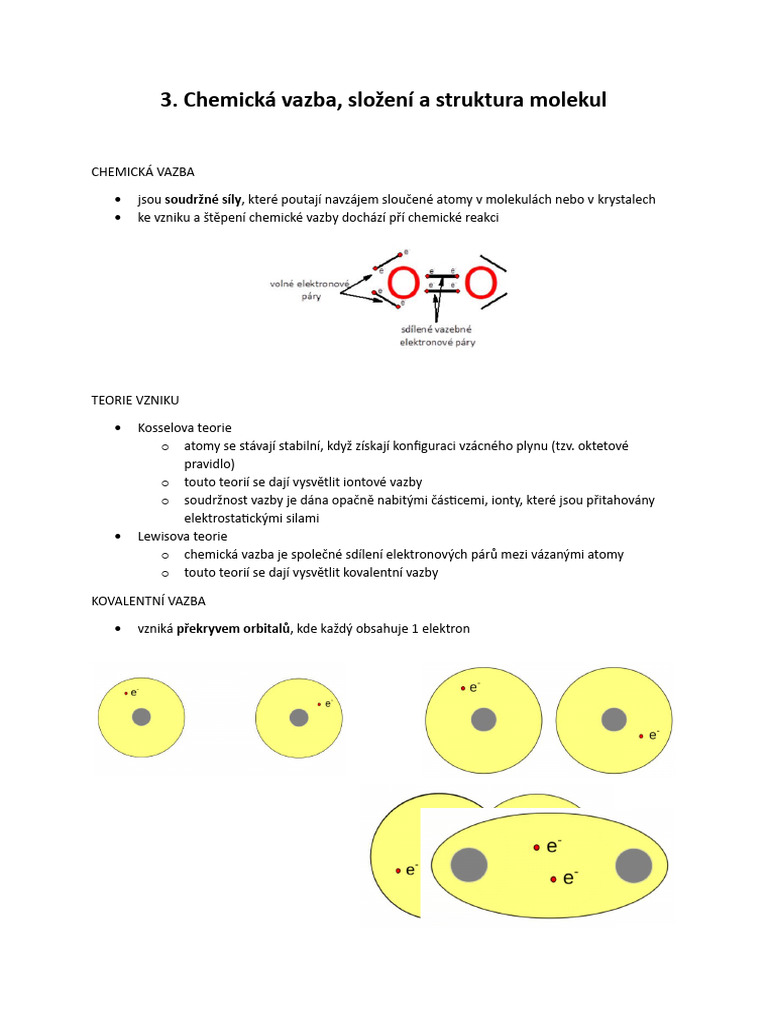 Chemická Vazba, Složení A Struktura Molekul | PDF