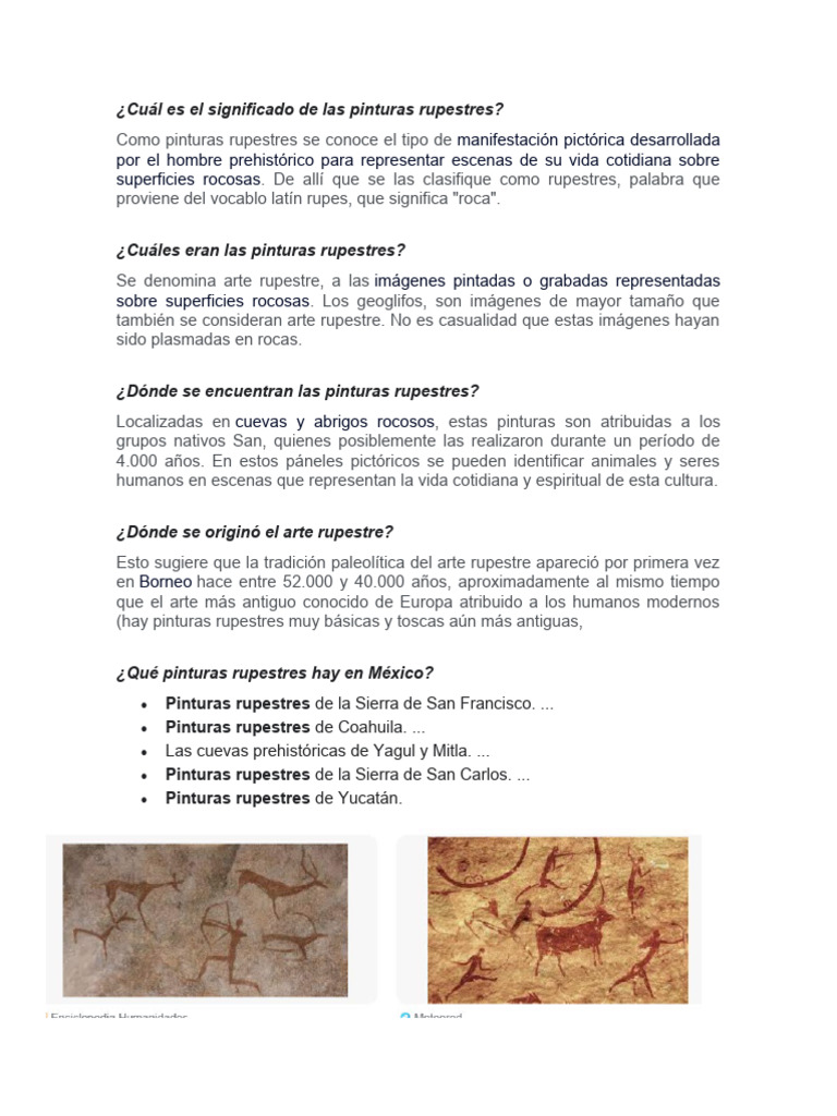 Pinturas Rupestres | PDF | Ciencias sociales | Arte