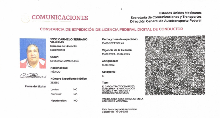Licencia Carmelo Serrano | PDF