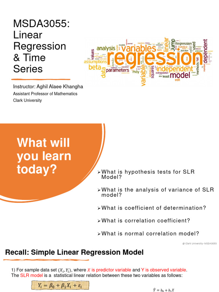 Lecture 3-MSDA 3055 | PDF | Errors And Residuals | Regression Analysis