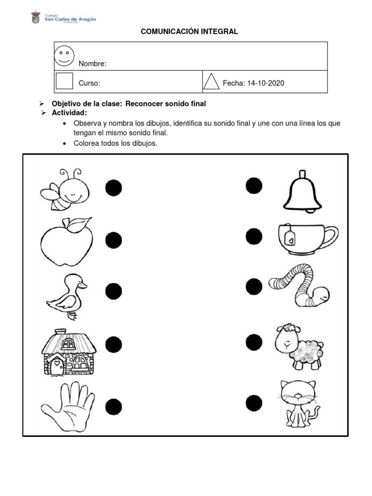 Actividad de Sonido Final para Niños | PDF | Arte