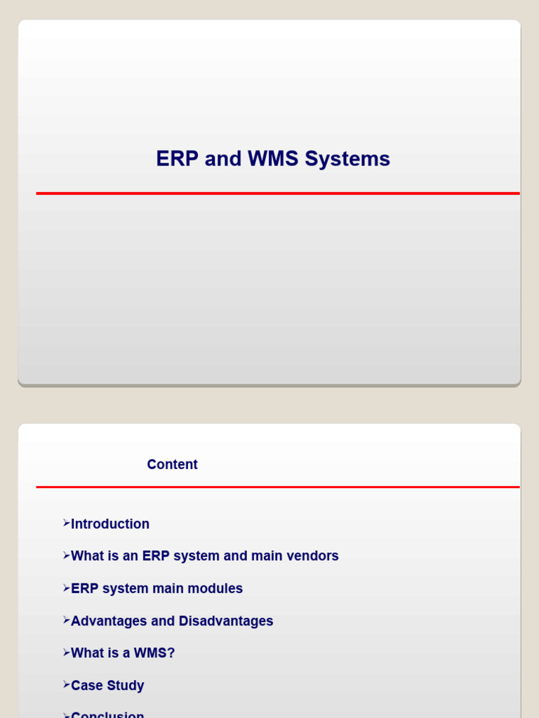 E-Business ERP and WMS Systems | PDF | Enterprise Resource Planning ...