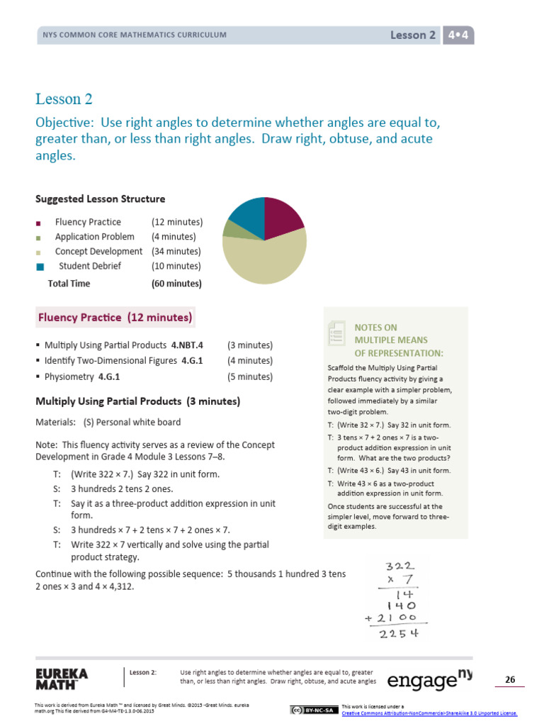 Math g4 m4 Topic A Lesson 2 | PDF | Angle | Mathematics