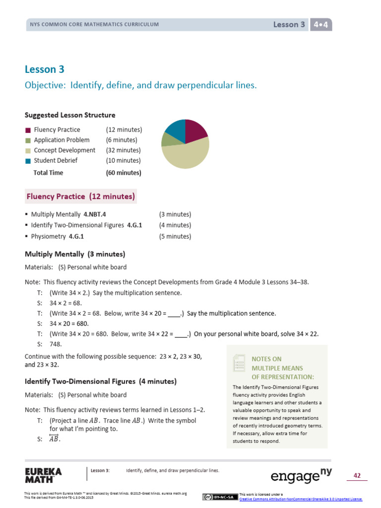 Math g4 m4 Topic A Lesson 3 | PDF | Angle | Mathematics