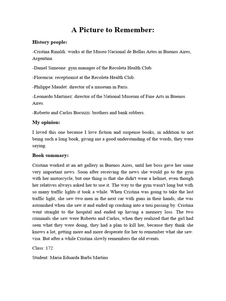 Cópia de A Picture To Remember | PDF