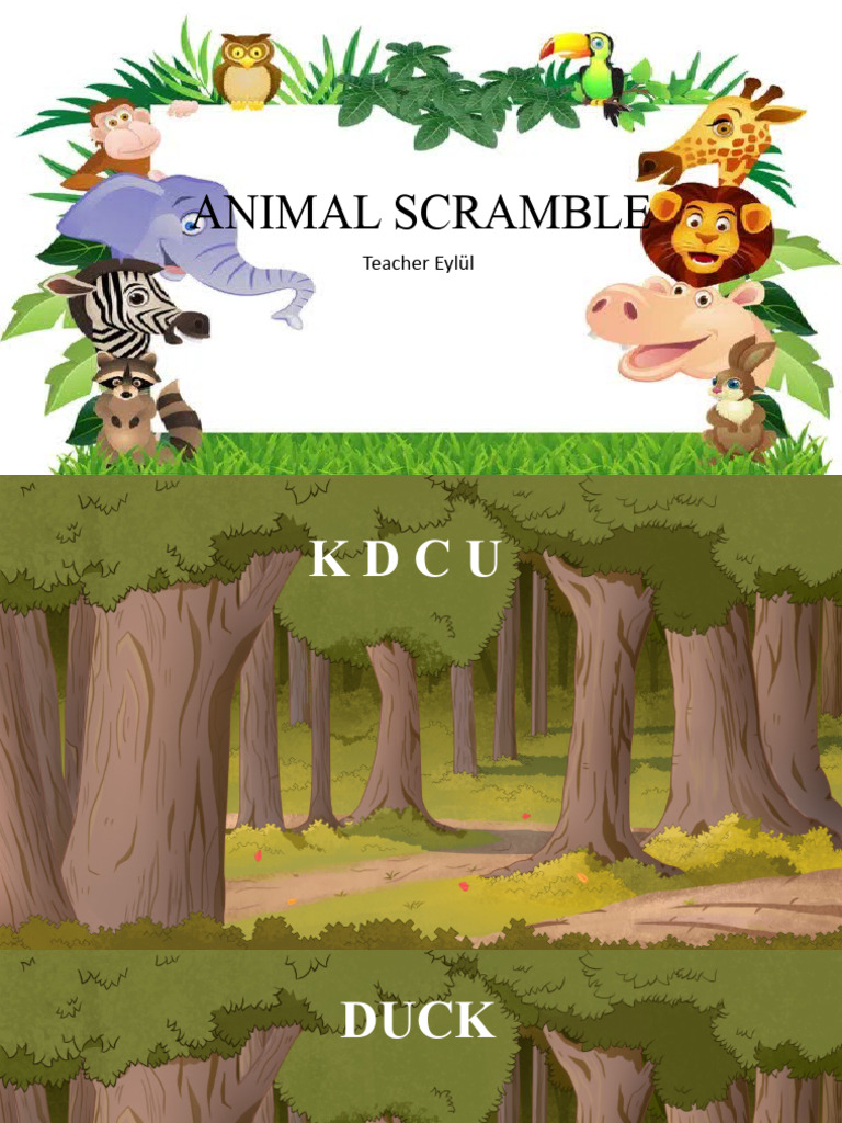 Animal Scramble Game - 148821 | PDF
