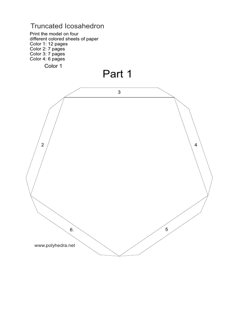 Extra Large Truncated Icosahedron | PDF | Printing | Publishing