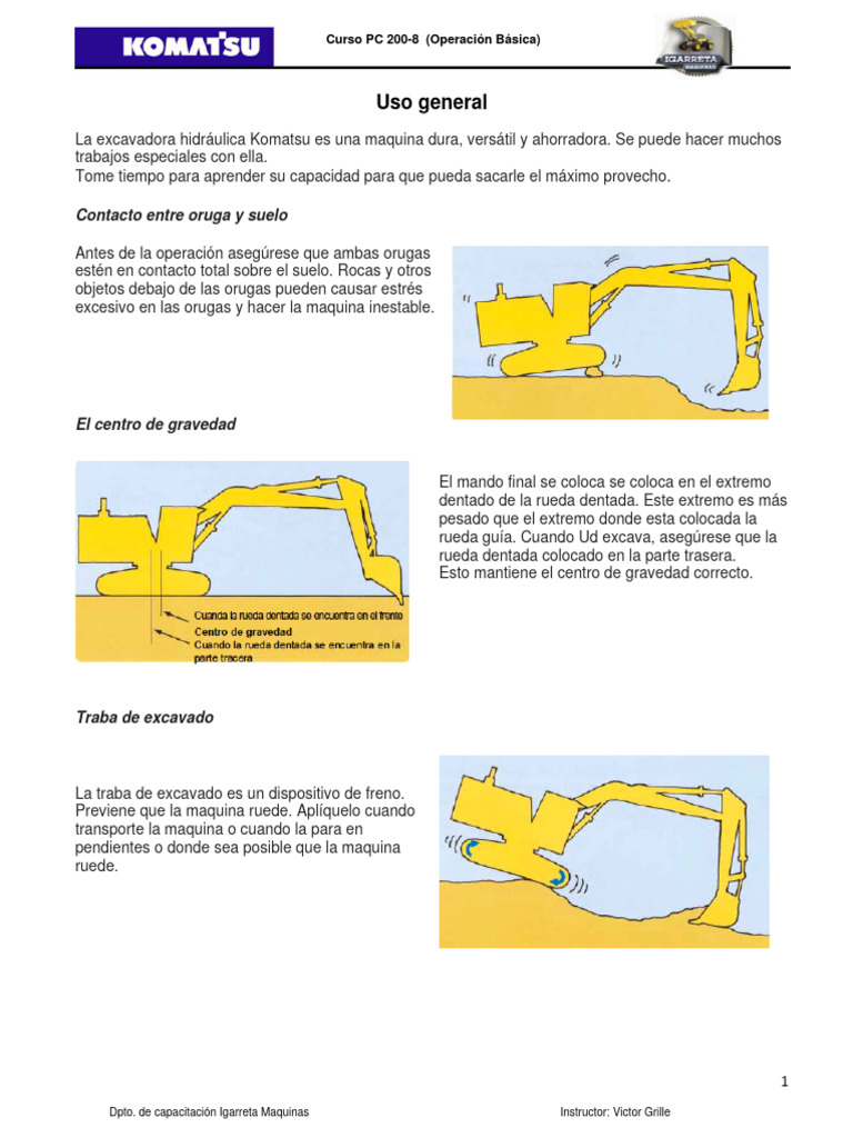 1 Operacion PC200 8 | PDF | Máquinas | Engranaje