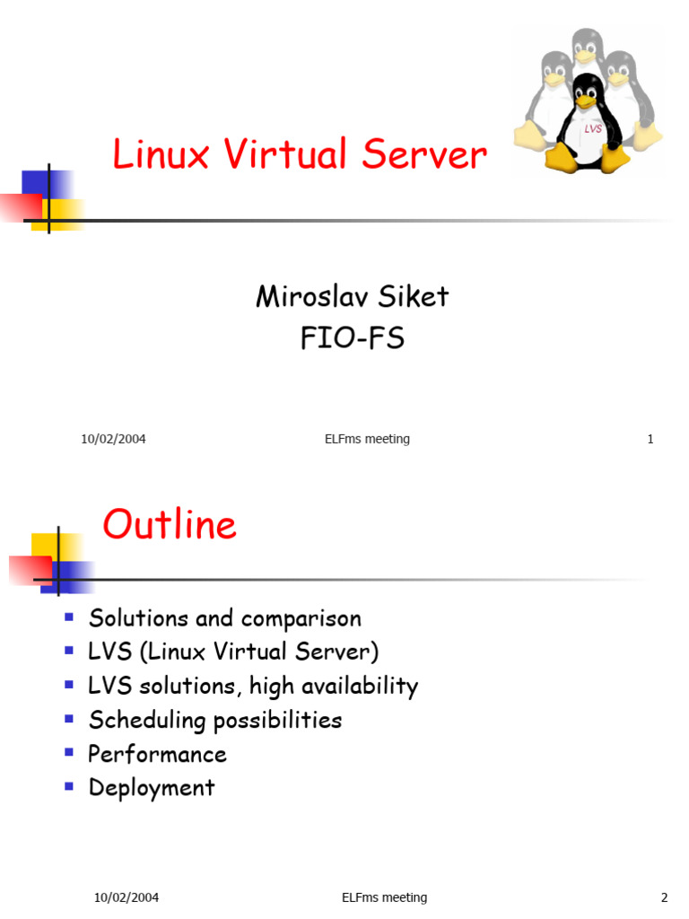 Linux Virtual Server: Miroslav Siket Fio-Fs | PDF | Load Balancing ...