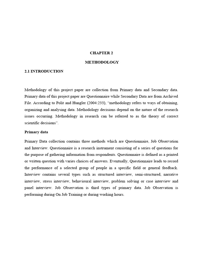 Chapter 2 Sample | PDF | Computer File | Methodology