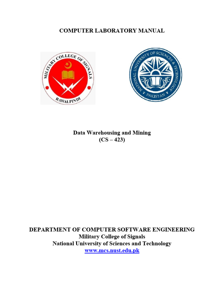 CS-423 Data Warehousing and Data Mining Lab | PDF | Control Flow | Parameter (Computer Programming)