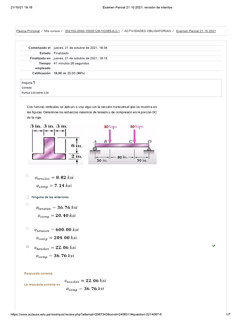 Examen de Diseño en Acero | PDF | Viga (Estructura) | Doblar