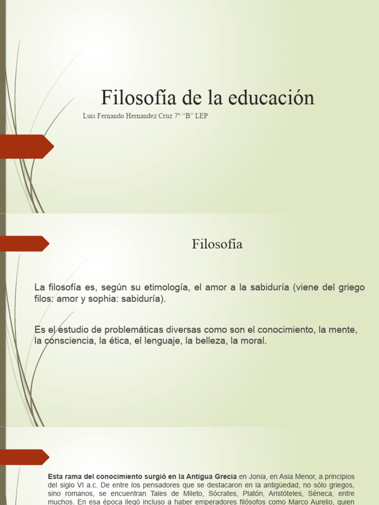 Filosofía de La Educación | PDF | Existencia | Immanuel Kant
