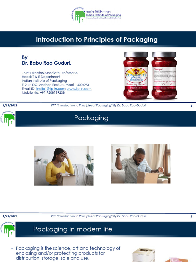 Principles of Packaging Explained | PDF | Humidity | Packaging And Labeling