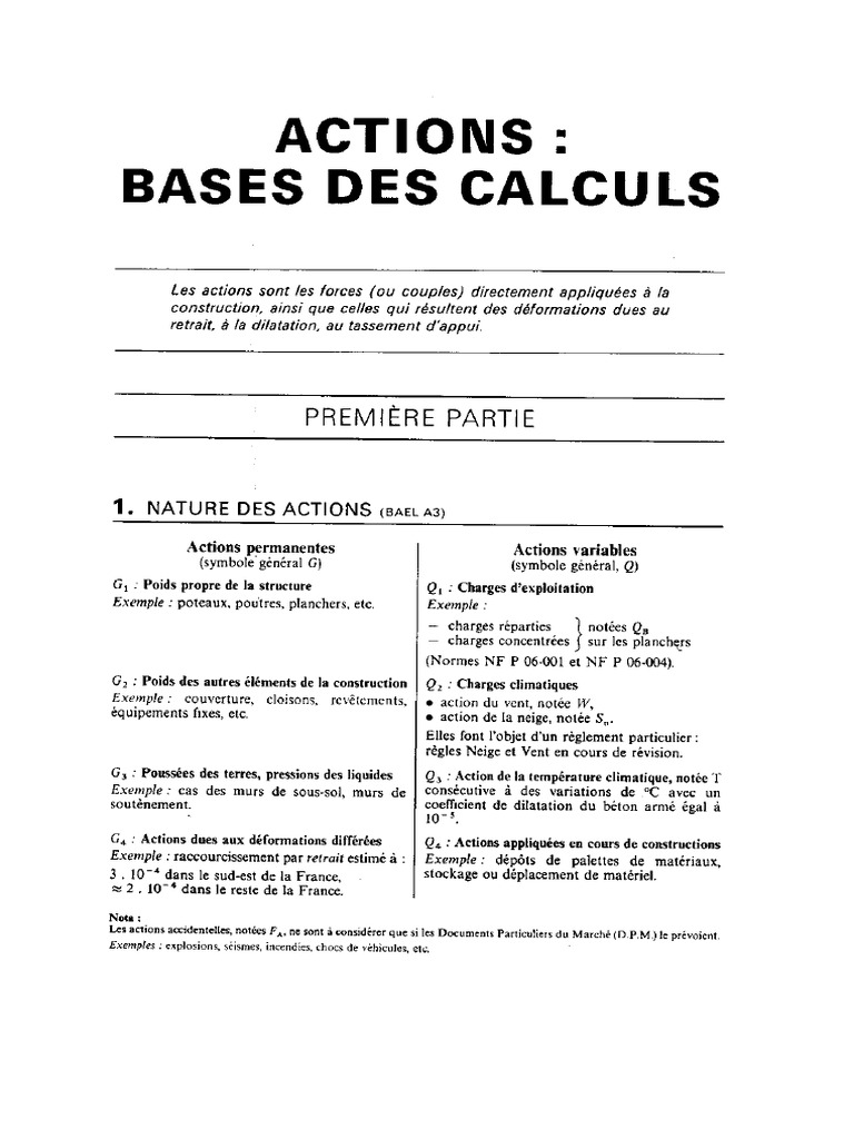 Charge Permanente Et Exploitation | PDF
