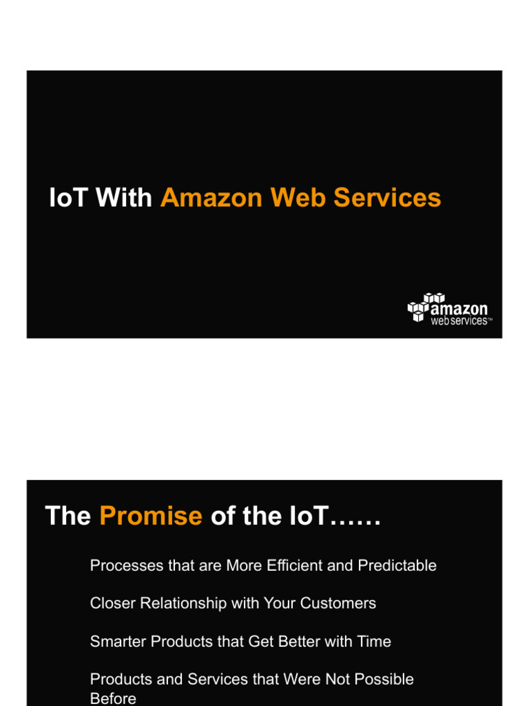 Iot With Amazon Web Services Pdf Internet Of Things Amazon Web