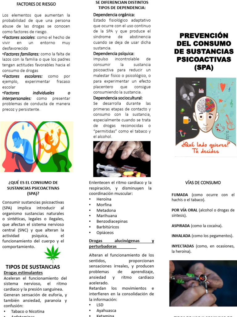 Consumo Sustancias Psicoactivas | Descargar gratis PDF | La dependencia de sustancias | Drogas