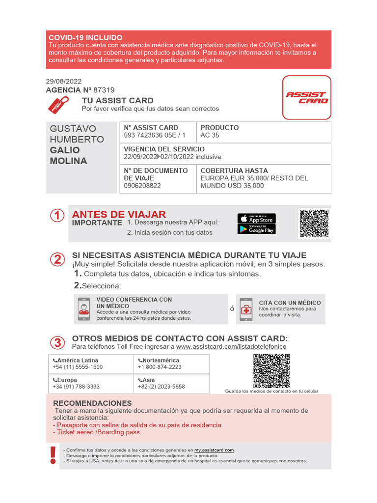 EVoucher ASIST CARD | PDF