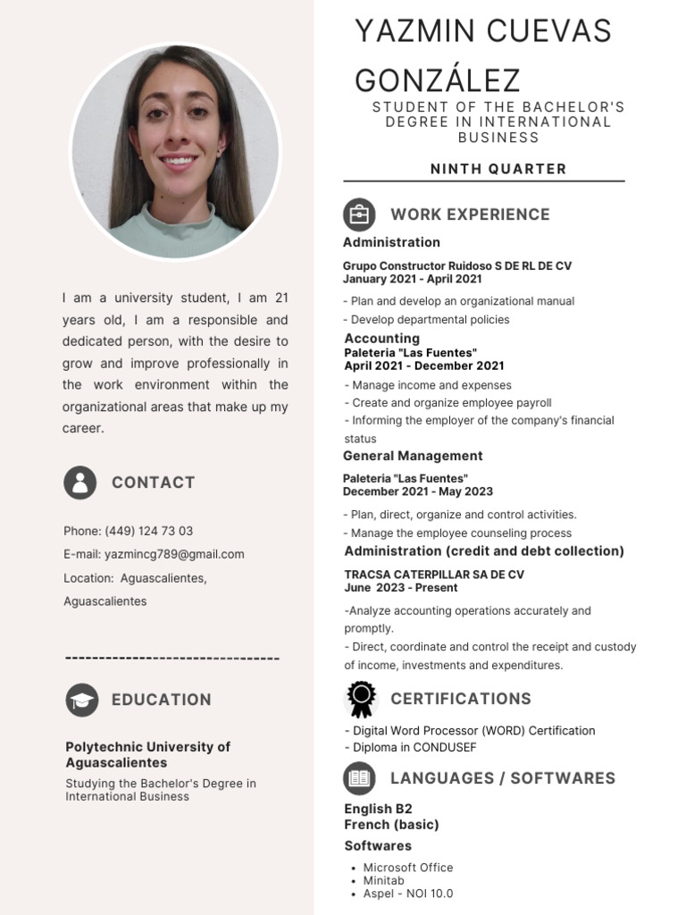 CV Ycg | PDF | Business | Economies