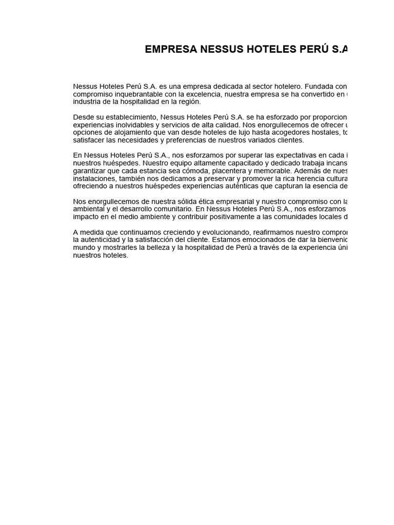 Nessus Hoteles | PDF | Opción (Finanzas) | Capital de trabajo