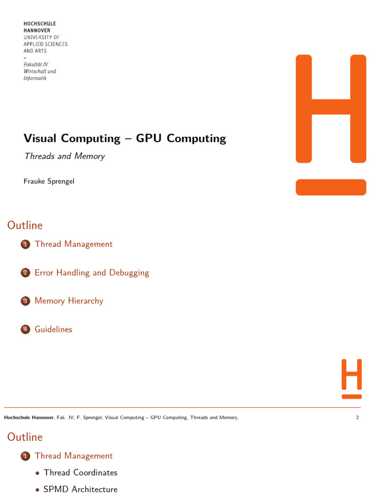 Threads and Memory7 | PDF | Thread (Computing) | Graphics Processing Unit