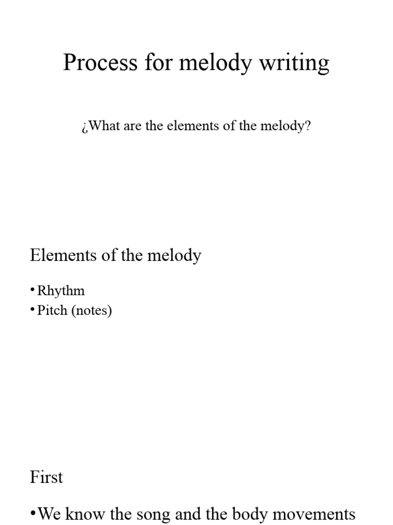 Process For Melody Writing | PDF | Language Arts & Discipline | Art