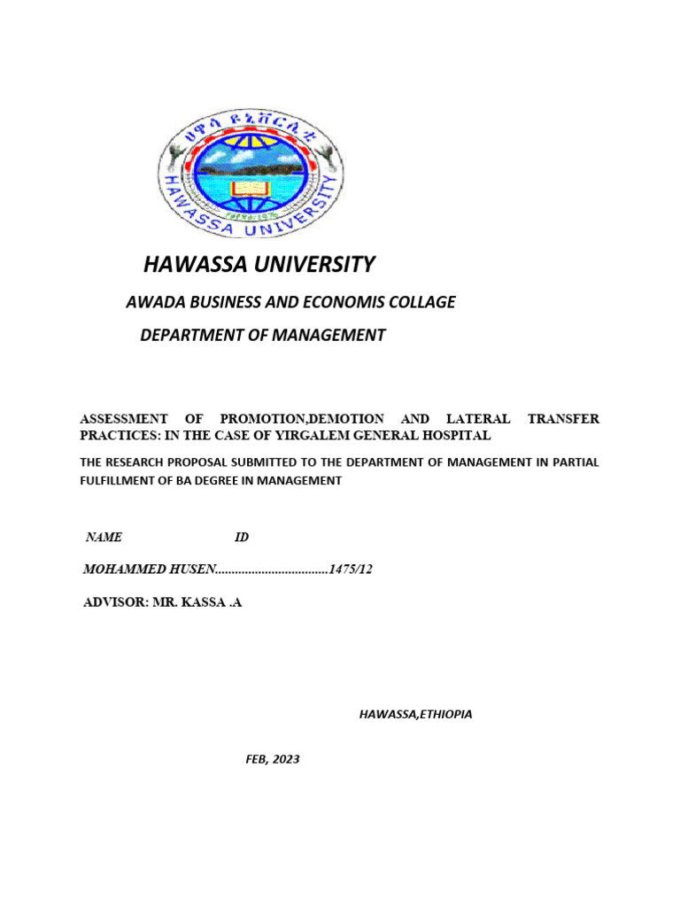Proposal of Mohammed - Husen | Download Free PDF | Employment | Incentive Proposal of Mohammed - Husen | Download Free PDF | Employment | Incentive