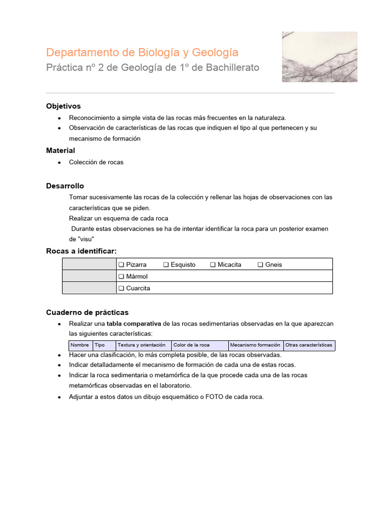 Practica Rocas Metamorficas | PDF