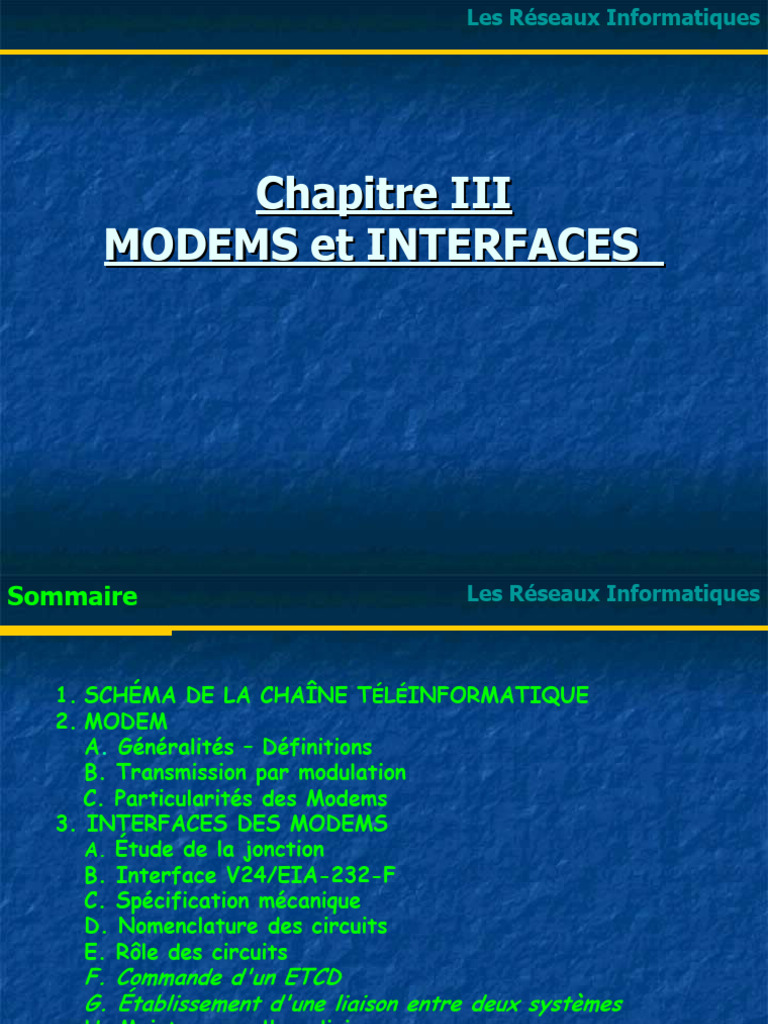 6 SRT Modems Et Interfaces | PDF | Modulation de fréquence | Modem