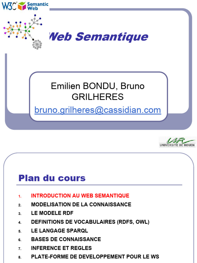 Introduction au Web Sémantique | PDF | Web sémantique | Sémantique