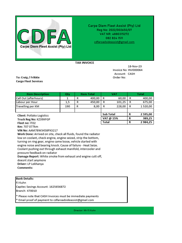 Inv000064 - Cash Cfs | PDF | Finance & Money Management