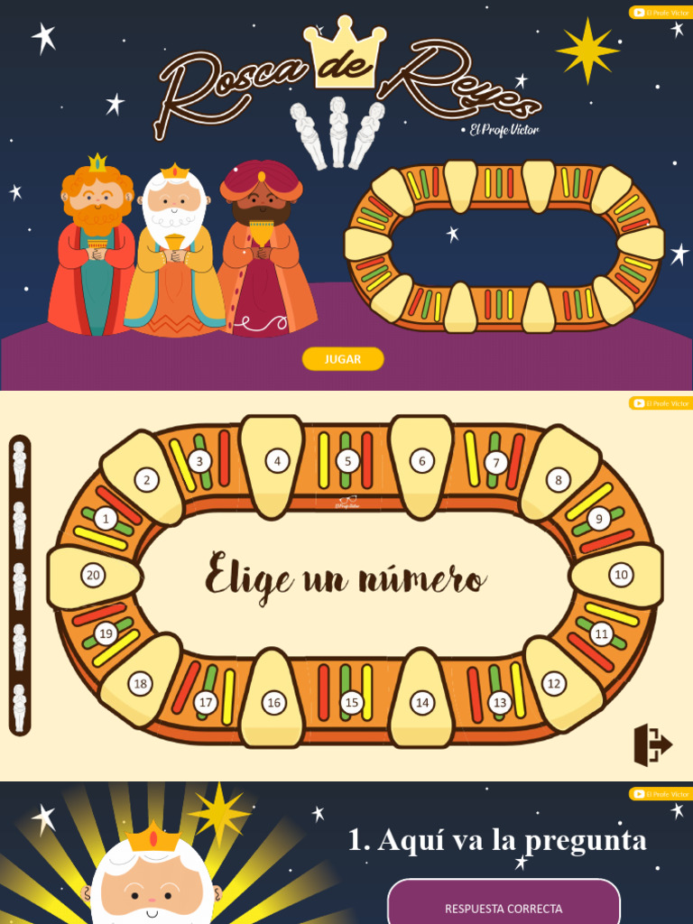 Material Interactivo Rosca de Reyes Profe Victor (Editable) | PDF