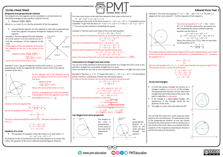 Ch.6 Circles | PDF | Circle | Line (Geometry)