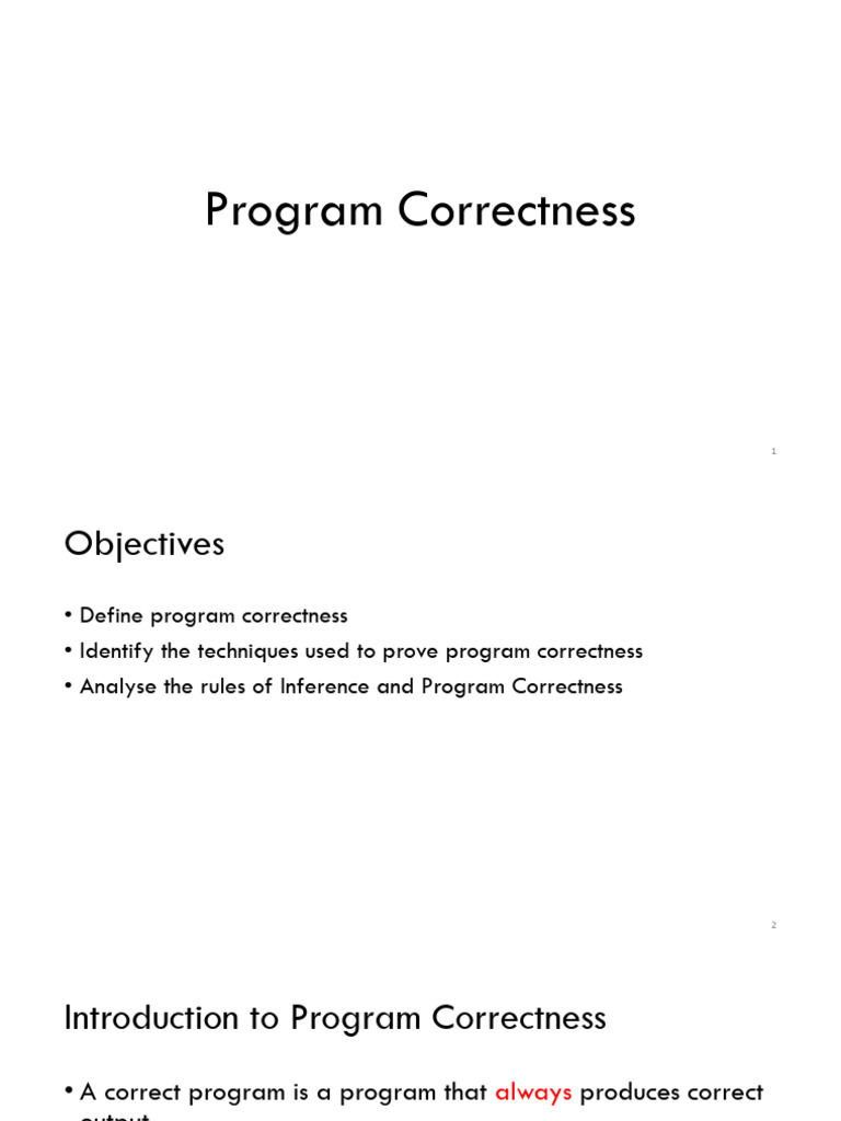 Unit 11 Program Correctness | PDF | Mathematical Proof | Inference