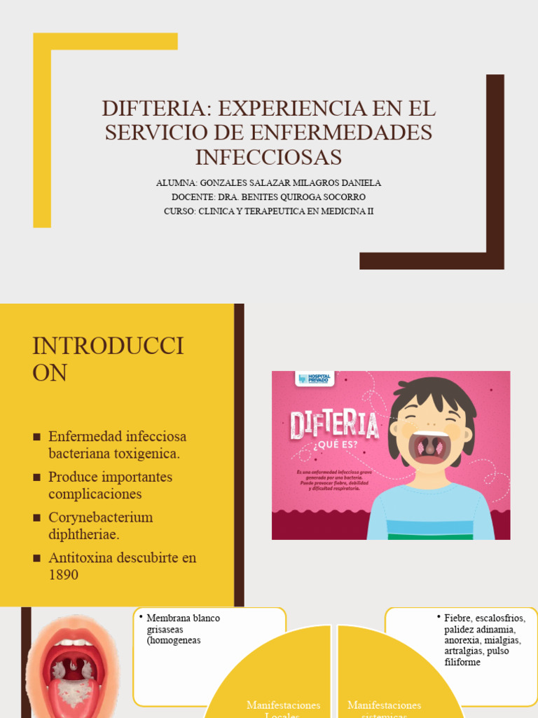DIFTERIA | PDF | Microbiología | Causas de la muerte
