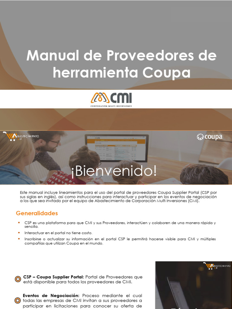 Manual de Proveedores de Herramienta Coupa - Compressed | PDF | Usuario (informática) | Contraseña