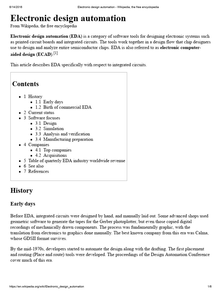 Electronic Design Automation - Wikipedia, The Free Encyclopedia | PDF | Electronic Design ...