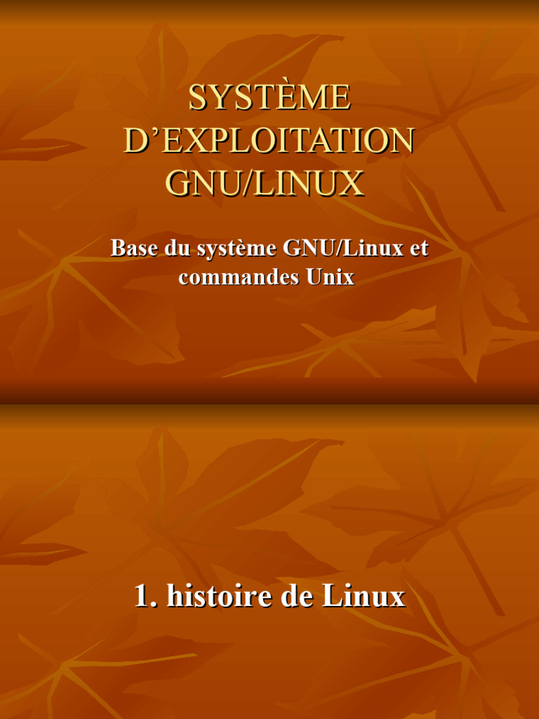 Linux Cours | PDF | Système d'exploitation | Distribution Linux