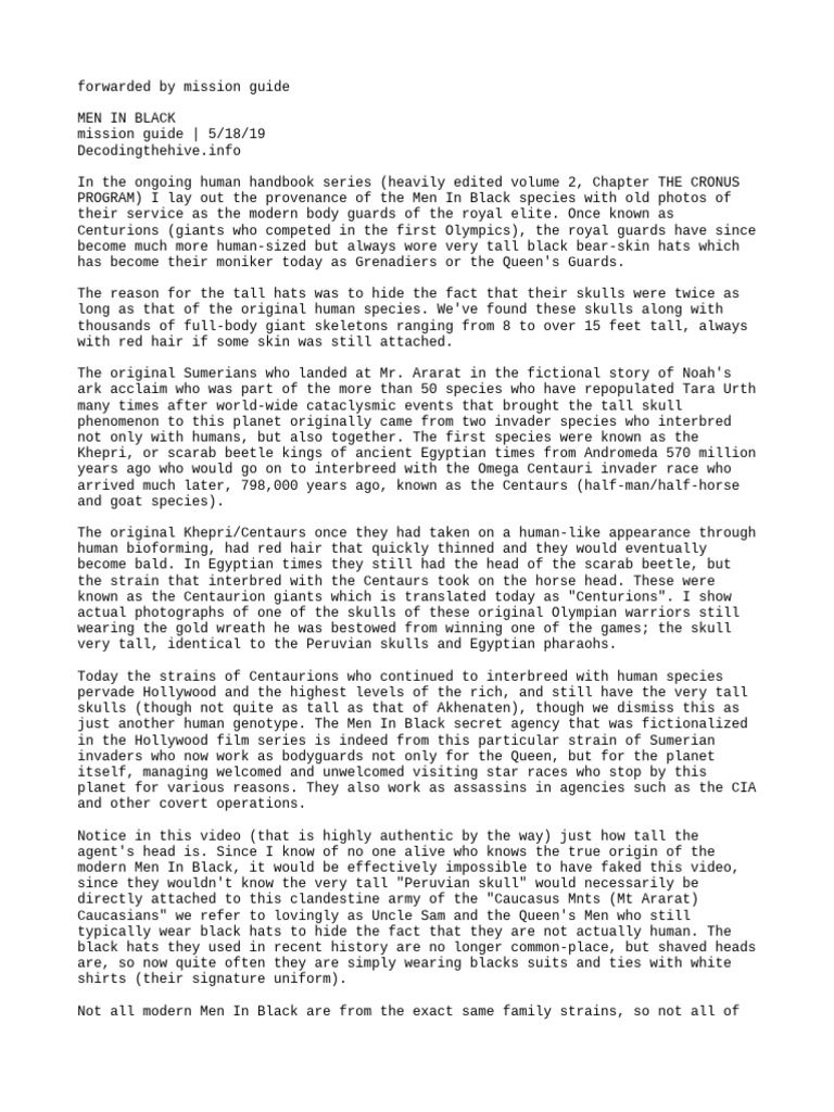 Men in Black | PDF | History | Young Adult